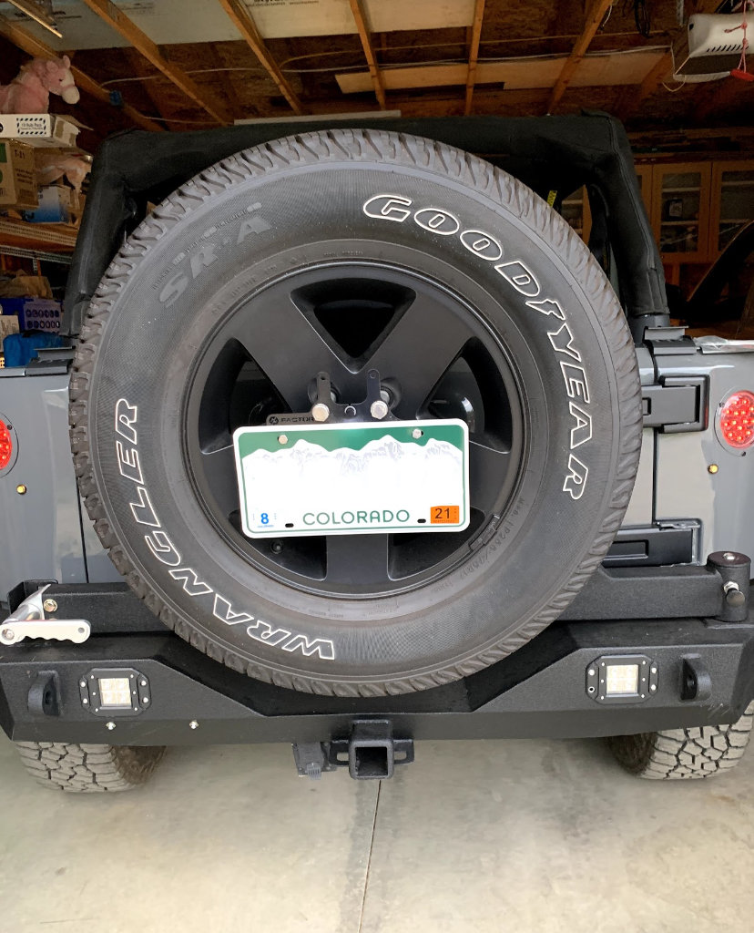 GP Factor LPB-1000-JK License Plate Relocation Kit for 07-18 Jeep ...