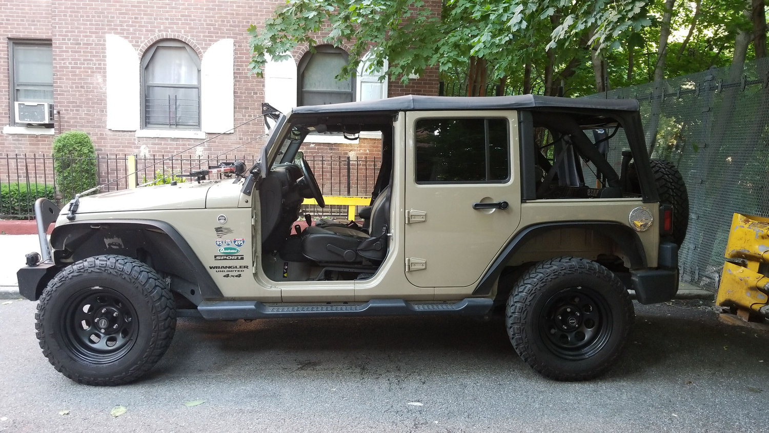 Pro Comp 97-7973F Soft 8 Series 97 1-Piece Flat Black Steel with 5x5 ...