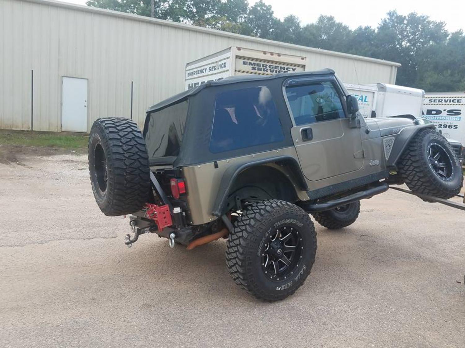 Rock Hard 4X4 RH2001-YJ Rear Bumper Heavy Duty Frame Kit for 87-95 Jeep ...