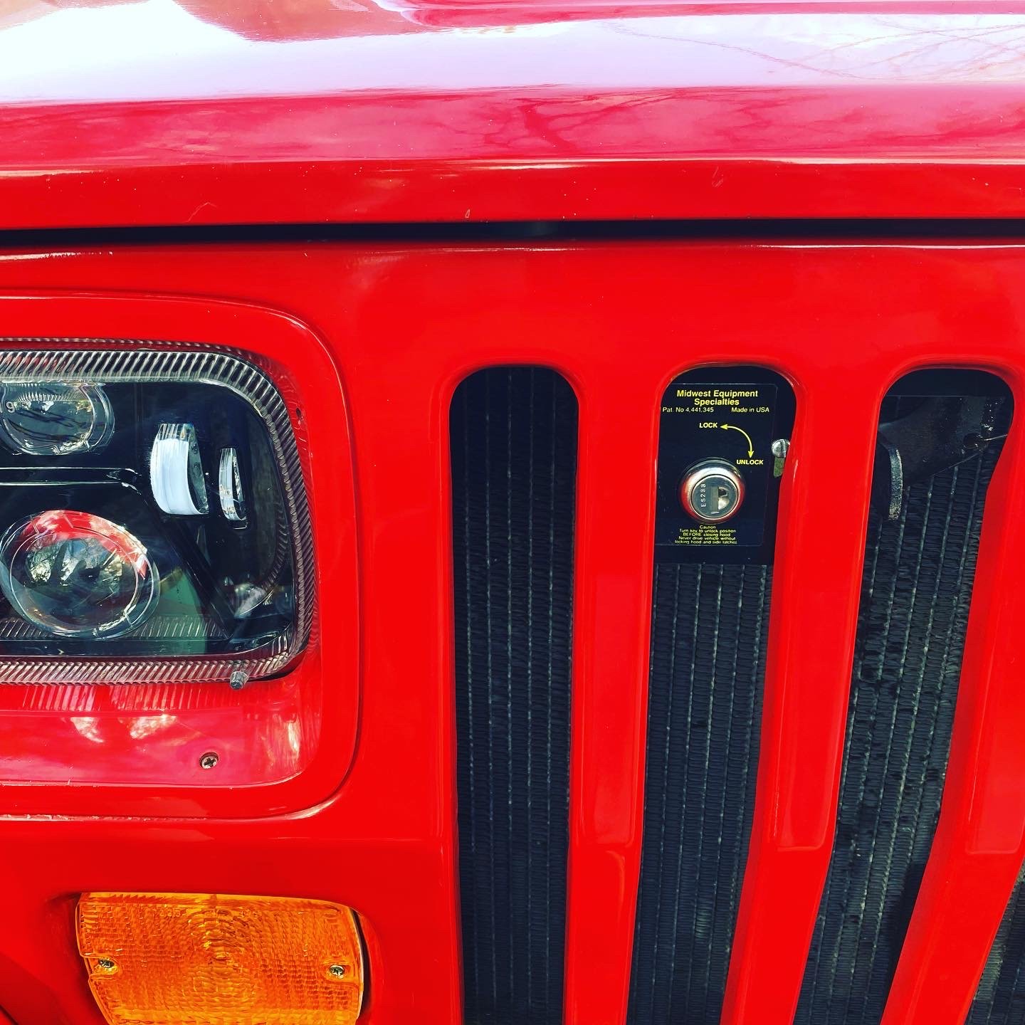 Midwest Specialties HL-2 Hood Lock Kit for 87-95 Jeep Wrangler YJ ...