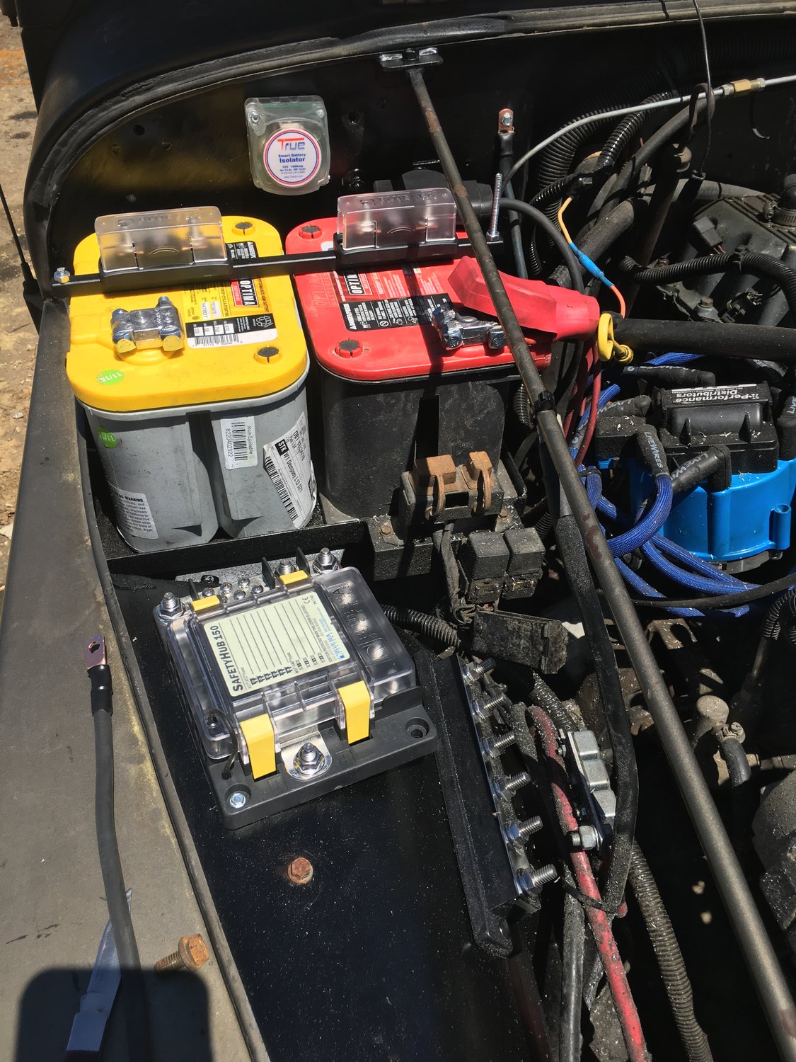 Tomken Machine TMB-1034-T Dual Battery Tray for 76-86 Jeep CJ & 87-90 Jeep Wrangler YJ | Quadratec