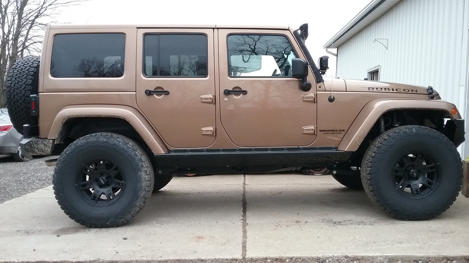 Rock Hard 4X4 Rocker Guards in Black for 07-18 Jeep Wrangler Unlimited ...