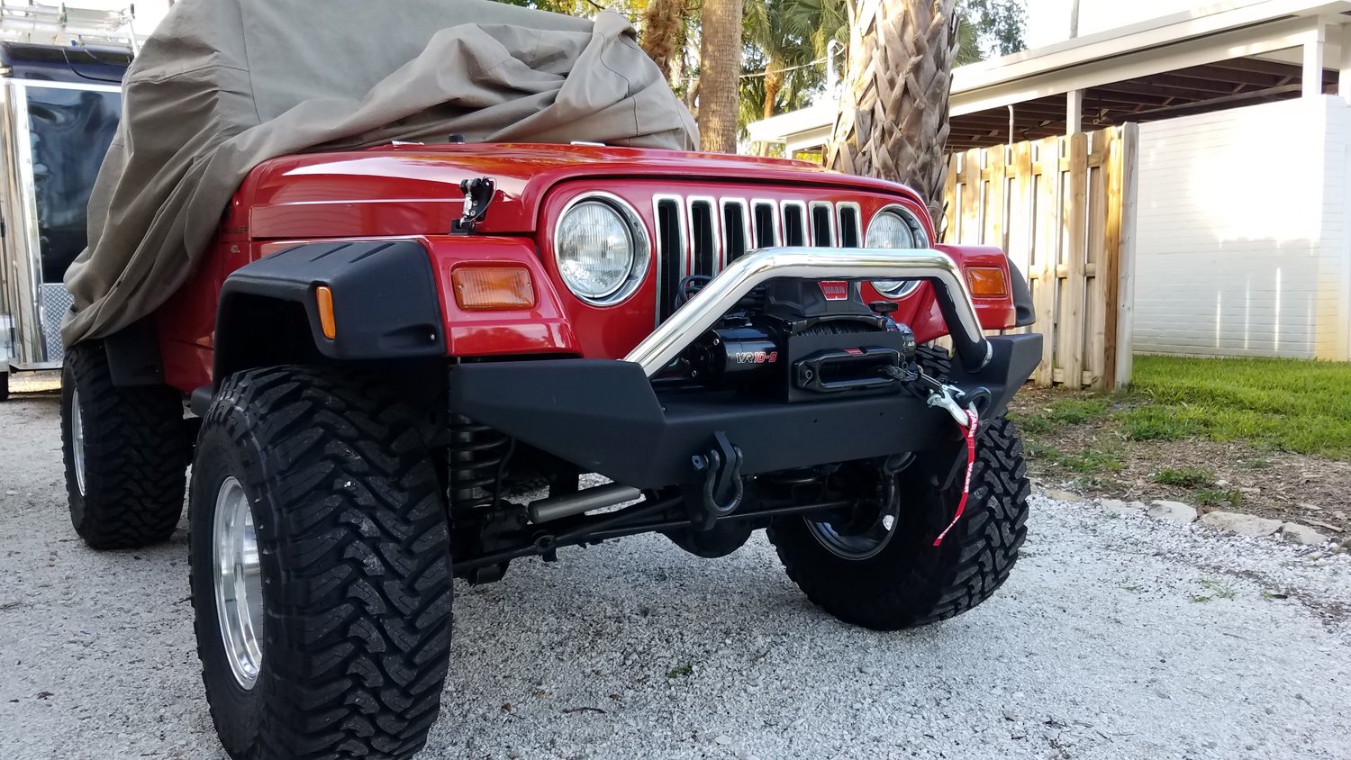 Bestop HighRock 4x4 Front Bumper with 2' Approach Roller and Tubular ...
