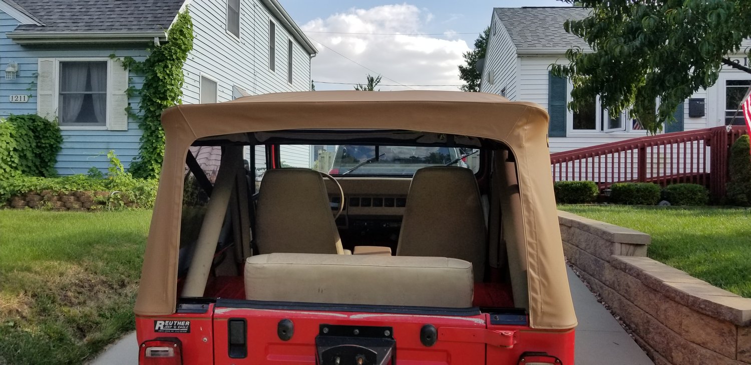 Bestop Supertop Soft Top Replacement Fabric for 76-95 Jeep Wrangler YJ ...