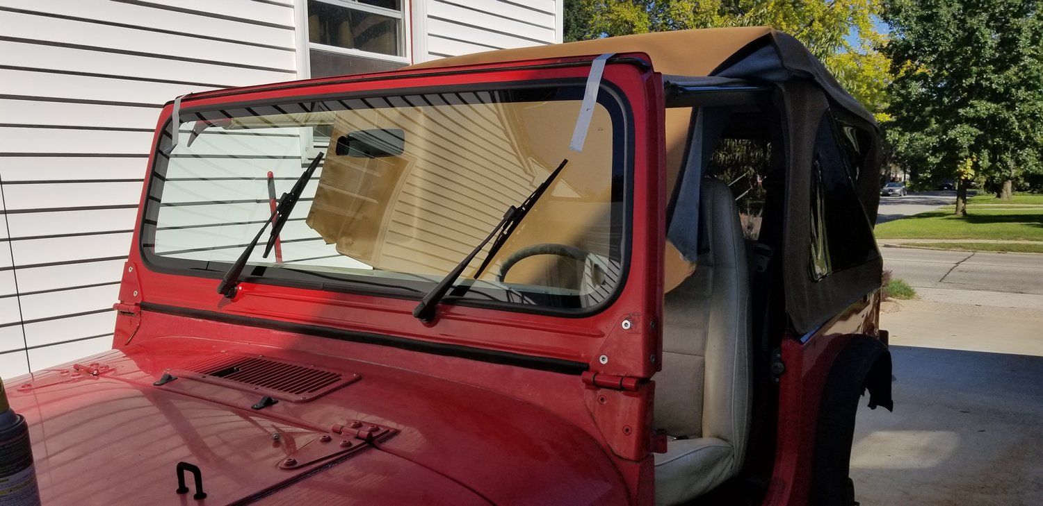 OMIX 12006.13 Windshield Frame Kit for 87-95 Jeep Wrangler YJ | Quadratec