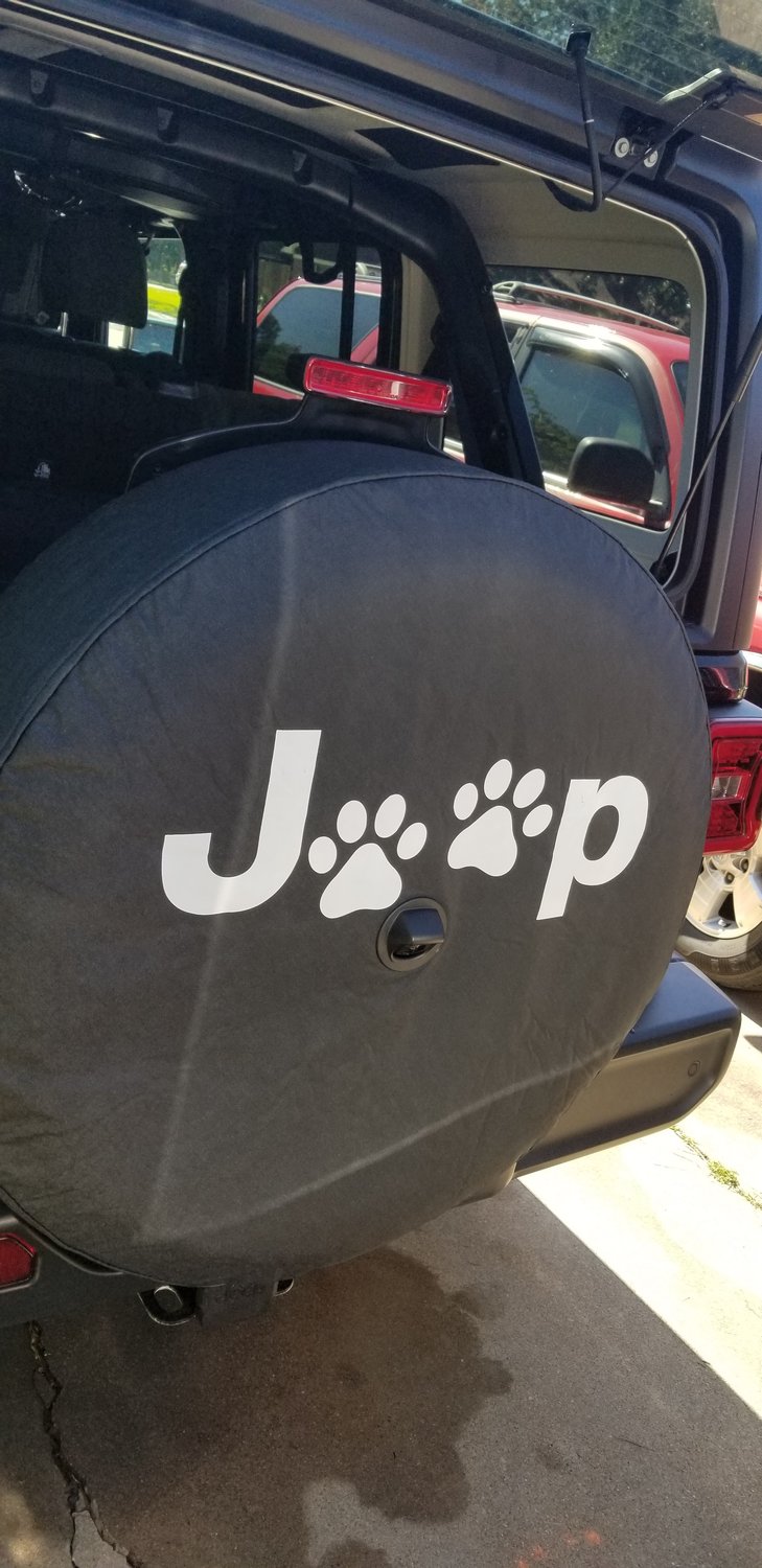 Boomerang Enterprises Jeep Paw Print Logo Tire Cover For 18 21 Jeep