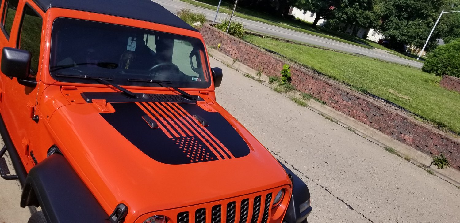 Mopar 82215735 "American Flag" Hood Decal for 18-21 Jeep Wrangler JL ...