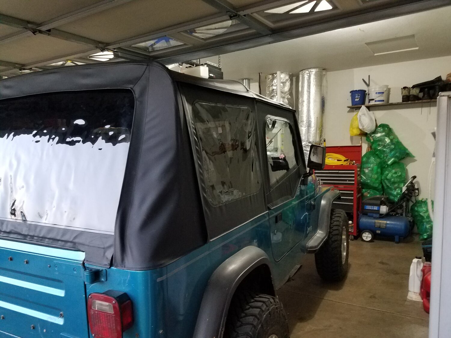 Jku Soft Top MasterTop SkyMaster Fastback Fabric Only Frameless Bowless ...