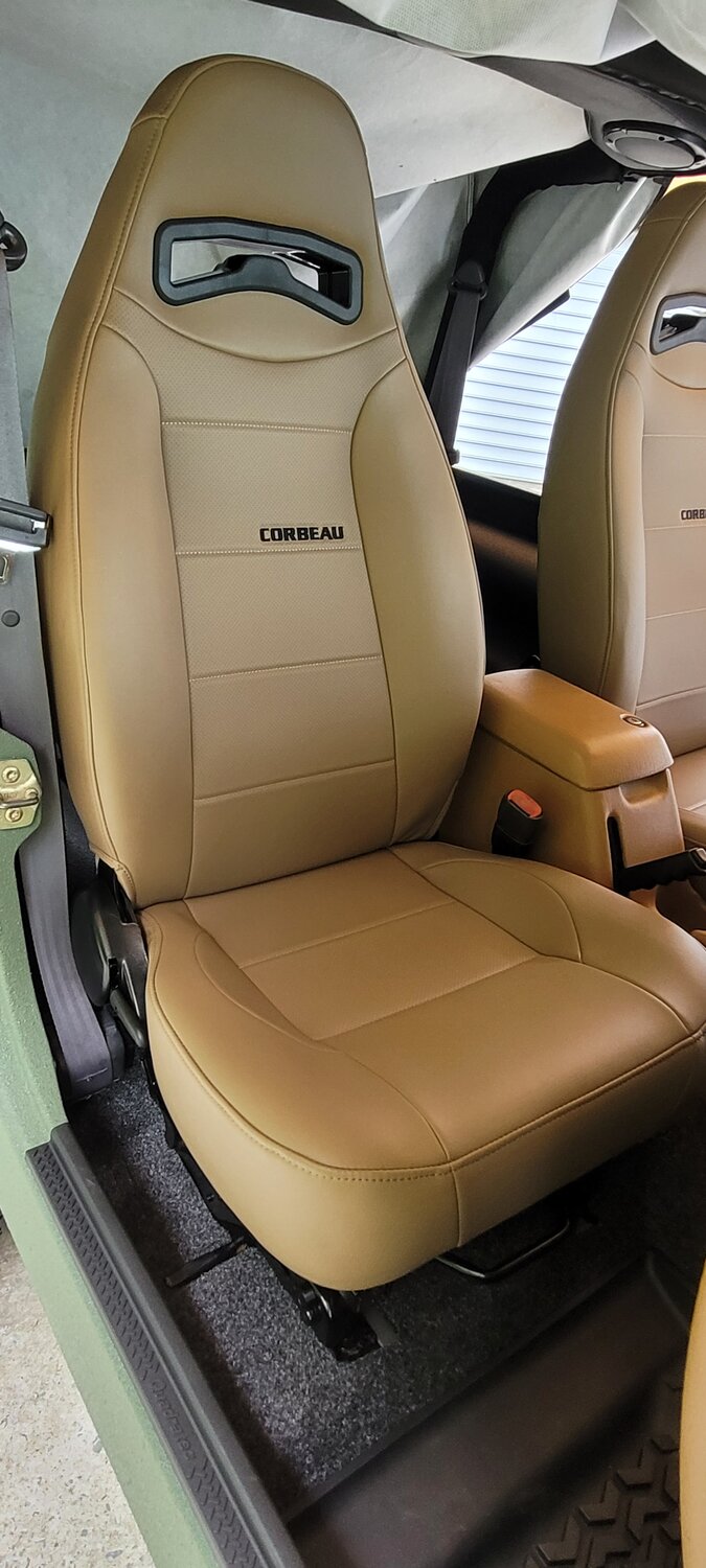 Corbeau Moab Reclining Front Seat Pair for 76-18 Jeep CJ-5, CJ-7, CJ-8 ...