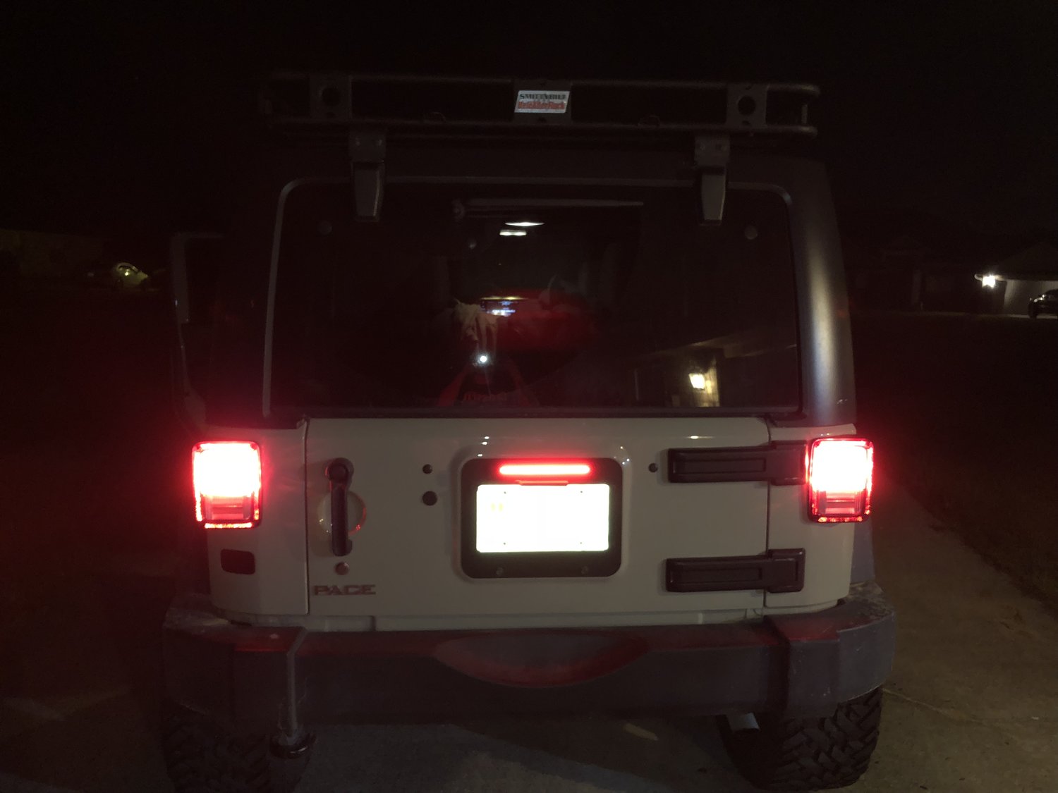 Kentrol BackSide LED License Plate Mount for 07-18 Jeep Wrangler JK for ...
