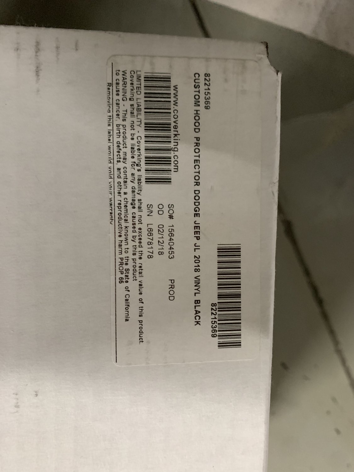 Mopar 82215369 Front End Hood Cover for 18-21 Jeep Wrangler JL ...