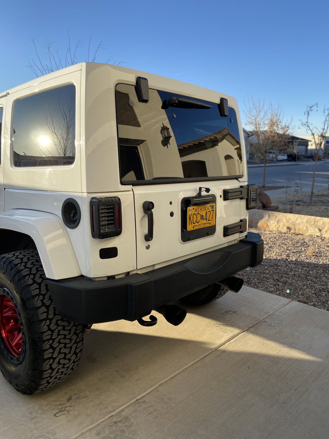 Kentrol BackSide LED License Plate Mount for 07-18 Jeep Wrangler JK for ...