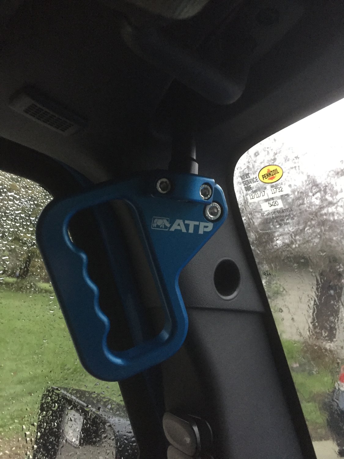 American Trail Products Front Billet Aluminum Grab Handles With Black Brackets For 07 18 Jeep