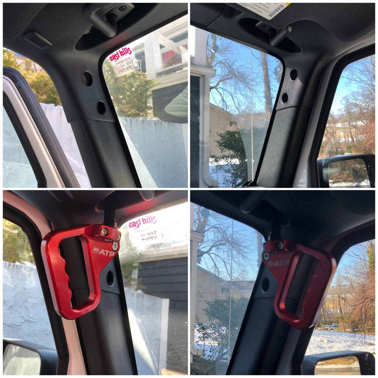 American Trail Products Front Billet Aluminum Grab Handles with Black ...