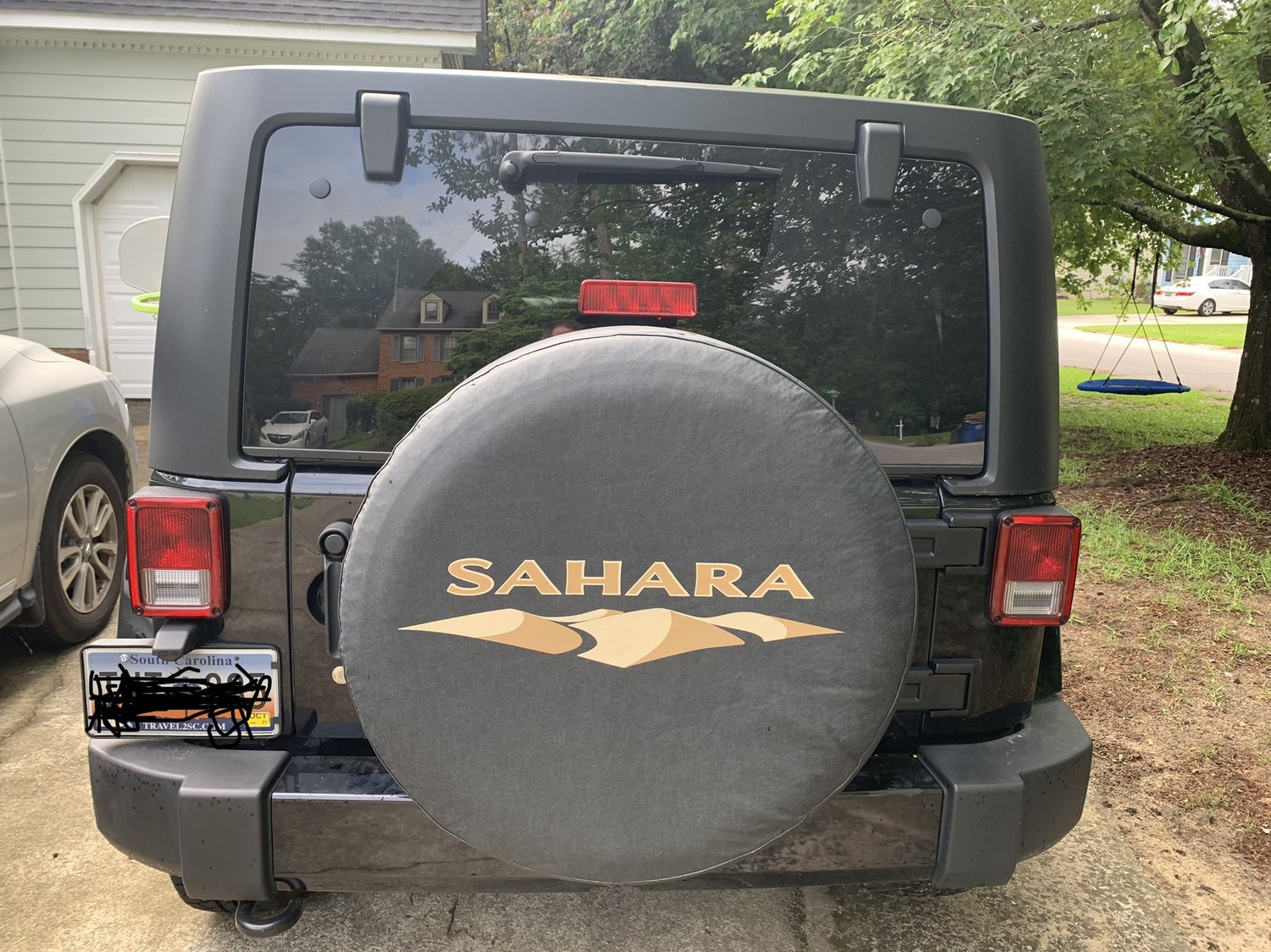 Mopar 82212321 Jeep Logo Tire Cover Black Denim With Sahara Fits P255