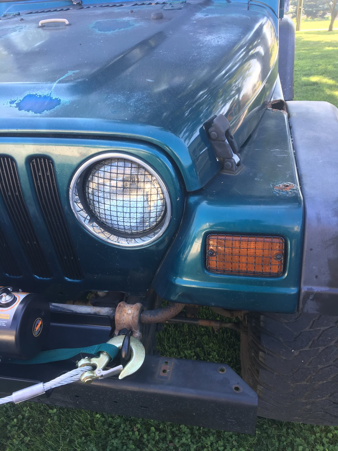 Kentrol Wire Mesh Stone Guard Set for 97-06 Jeep Wrangler TJ ...