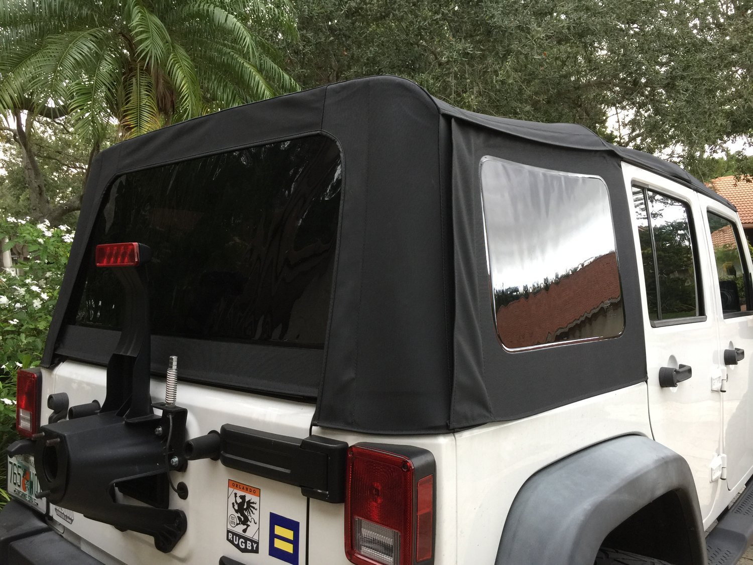 Smittybilt 9085235 Replacement Soft Top with Tinted Windows in Black ...