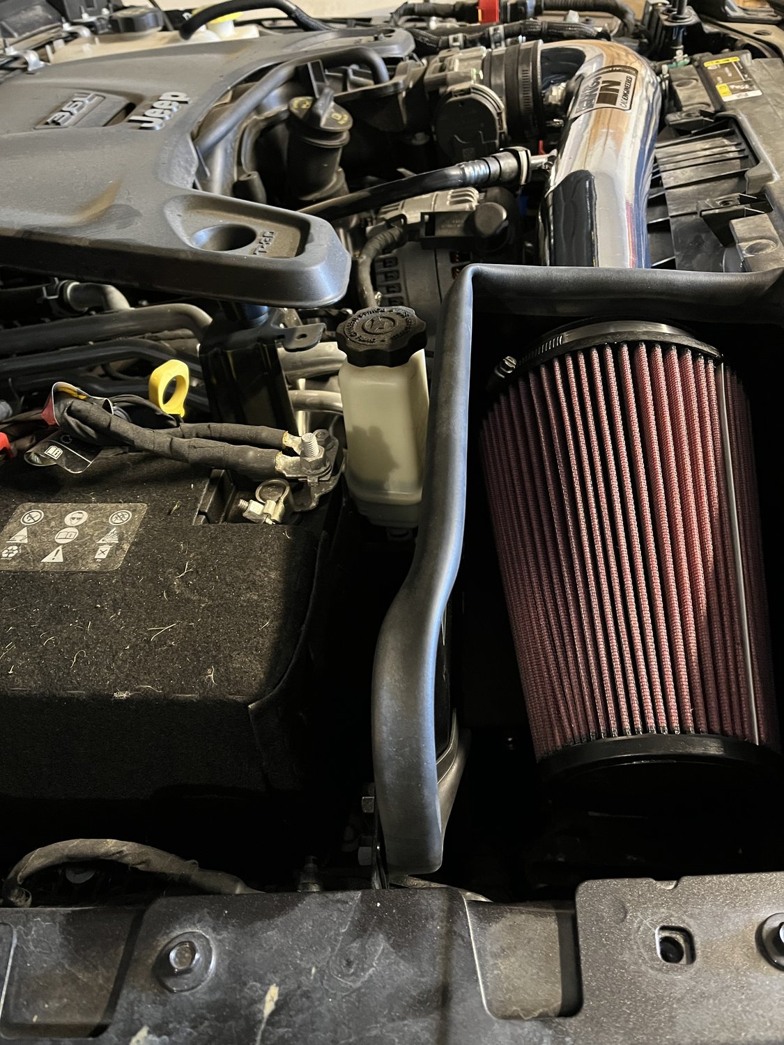 K&N 77-1576KP 77 Series High-Flow Performance Air Intake for 18-20 Jeep ...