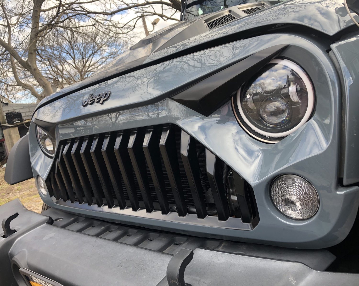 Overtread 19027 Badger Gap Front Grill for 07-18 Jeep Wrangler JK ...