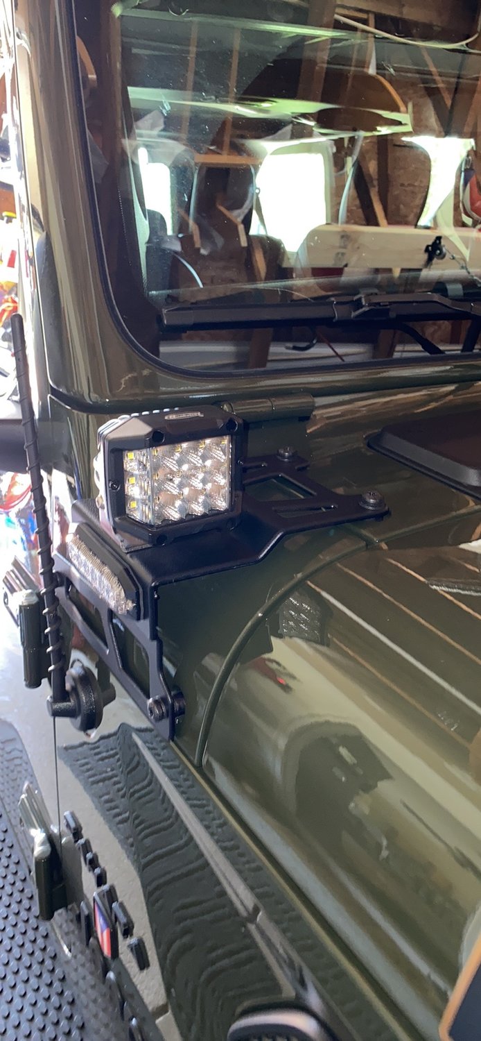 Mopar 82215427AB A-Pillar Light Brackets for 18-24 Jeep Wrangler JL ...