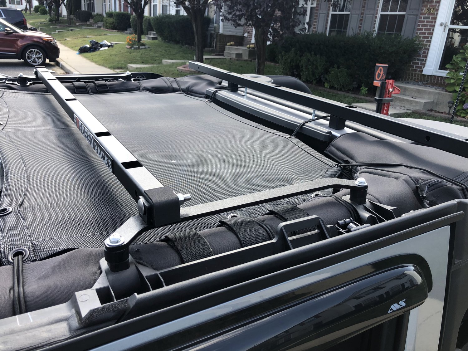 Exposed Racks Under Soft Top Roof Rack for 07-18 Jeep Wrangler JK 2 ...