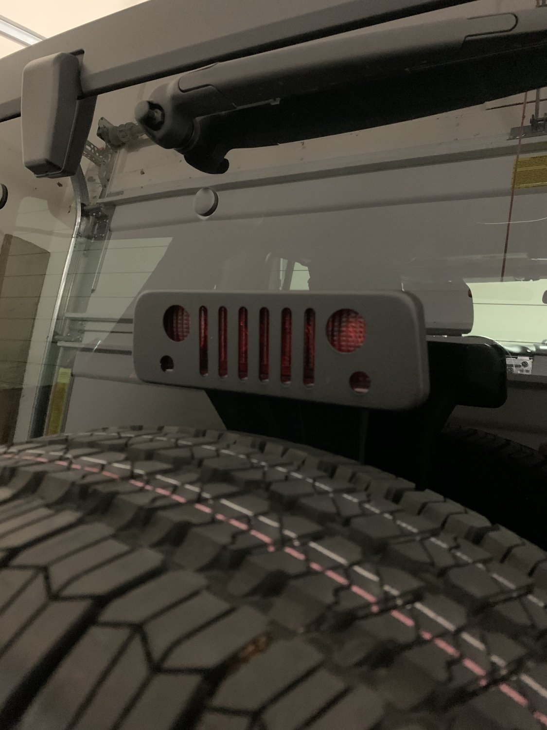 Jeep® Tweaks JT12-B Grille 3rd Brake Light Guard in Black Powder Coat ...