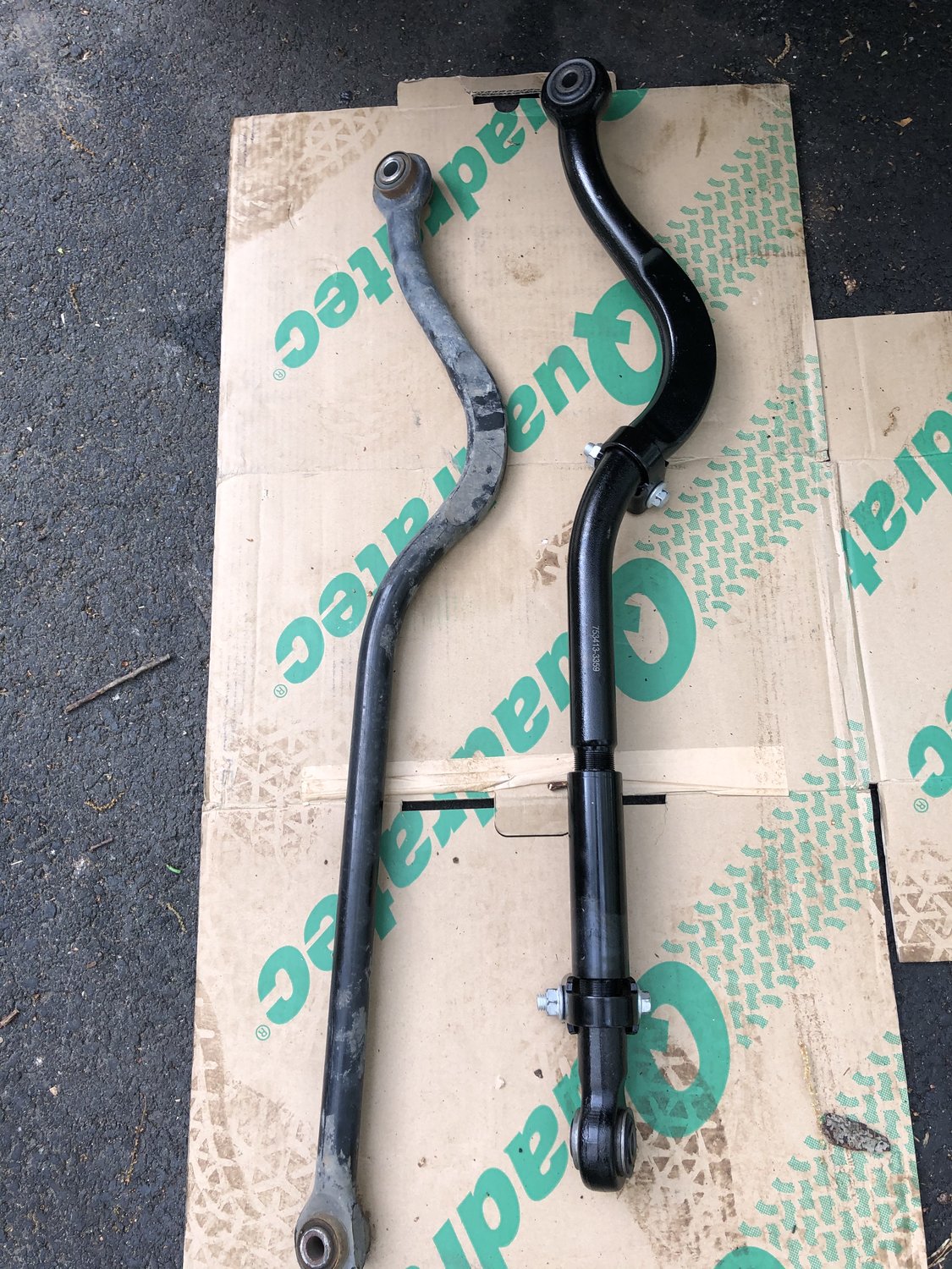 Teraflex 1753418 Monster HD Forged Front Adjustable Trackbar for 07-18 Jeep Wrangler JK with 0-6 ...