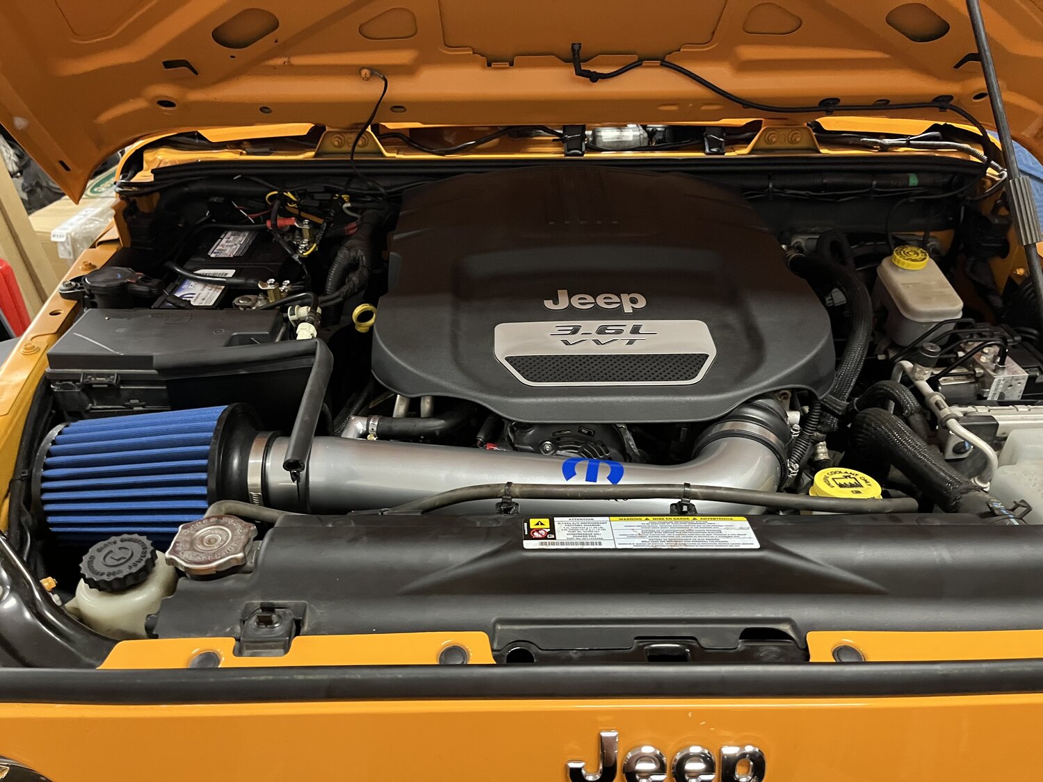 Mopar 77070052 Brute Force Cold Air Intake for 12-18 Jeep Wrangler JK ...