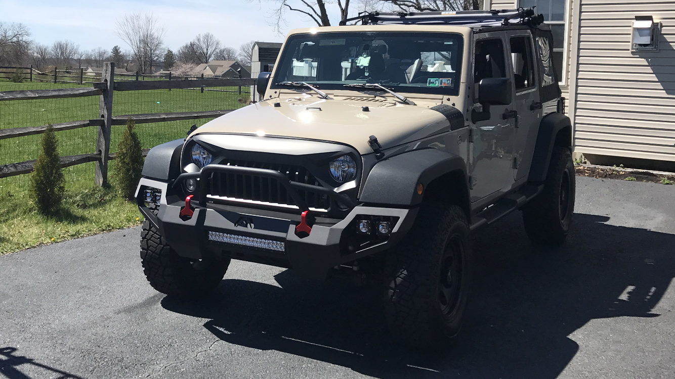 Fab Fours Vengeance Pre-Runner Front Bumper for 07-18 Jeep Wrangler JK ...