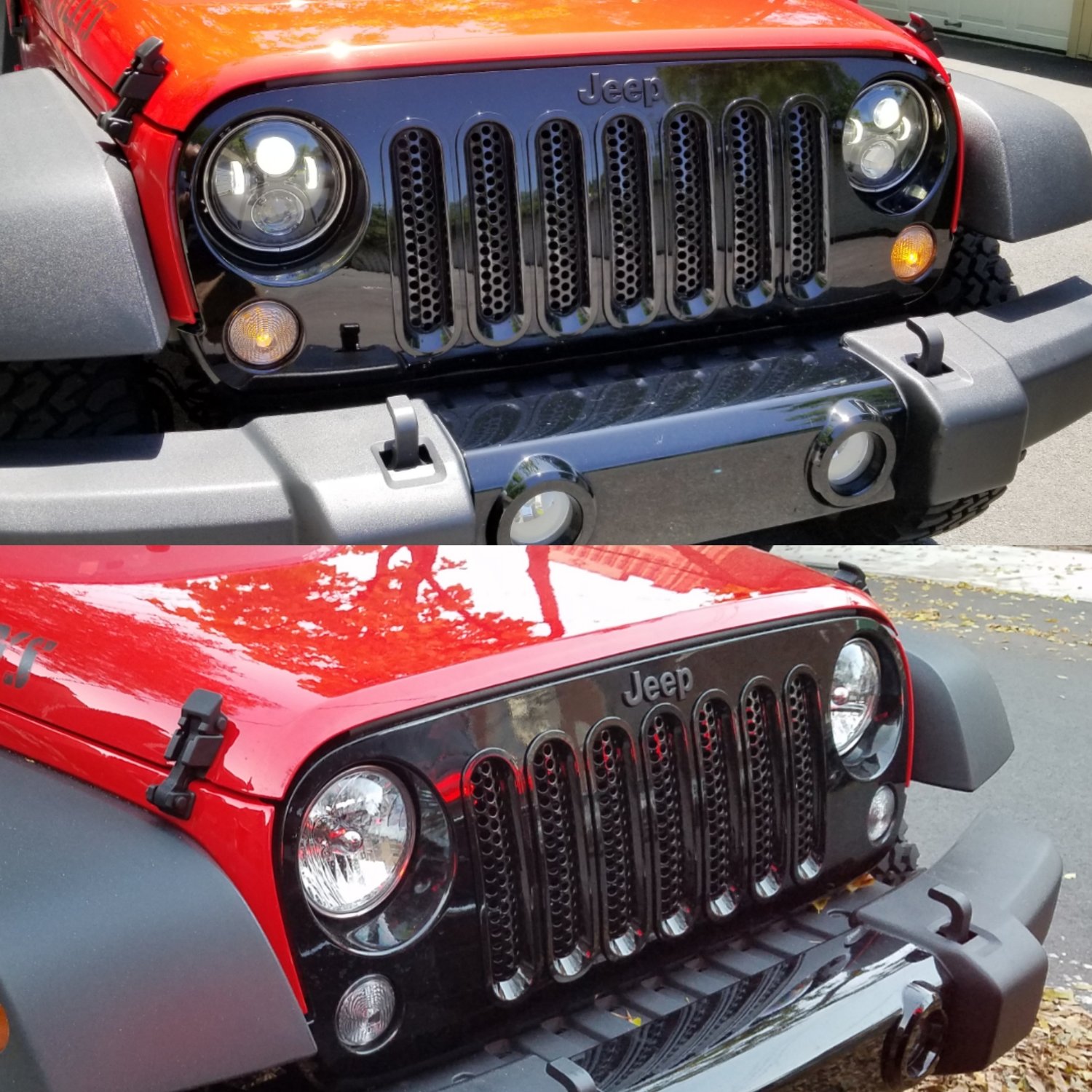 Mopar 82214333AB LED Headlight Kit in Black for 11-18 Jeep Wrangler JK ...