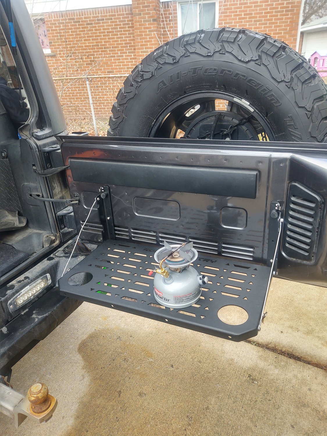 Rough Country 10630 Folding Tailgate Table for 07-18 Jeep Wrangler JK ...