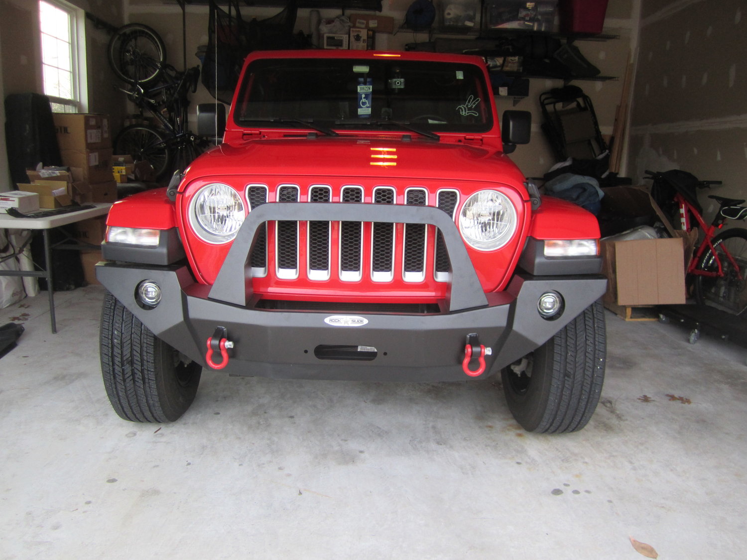 Rock Slide Engineering FB-F-100-JL Rigid Front Bumper with Bullbar ...