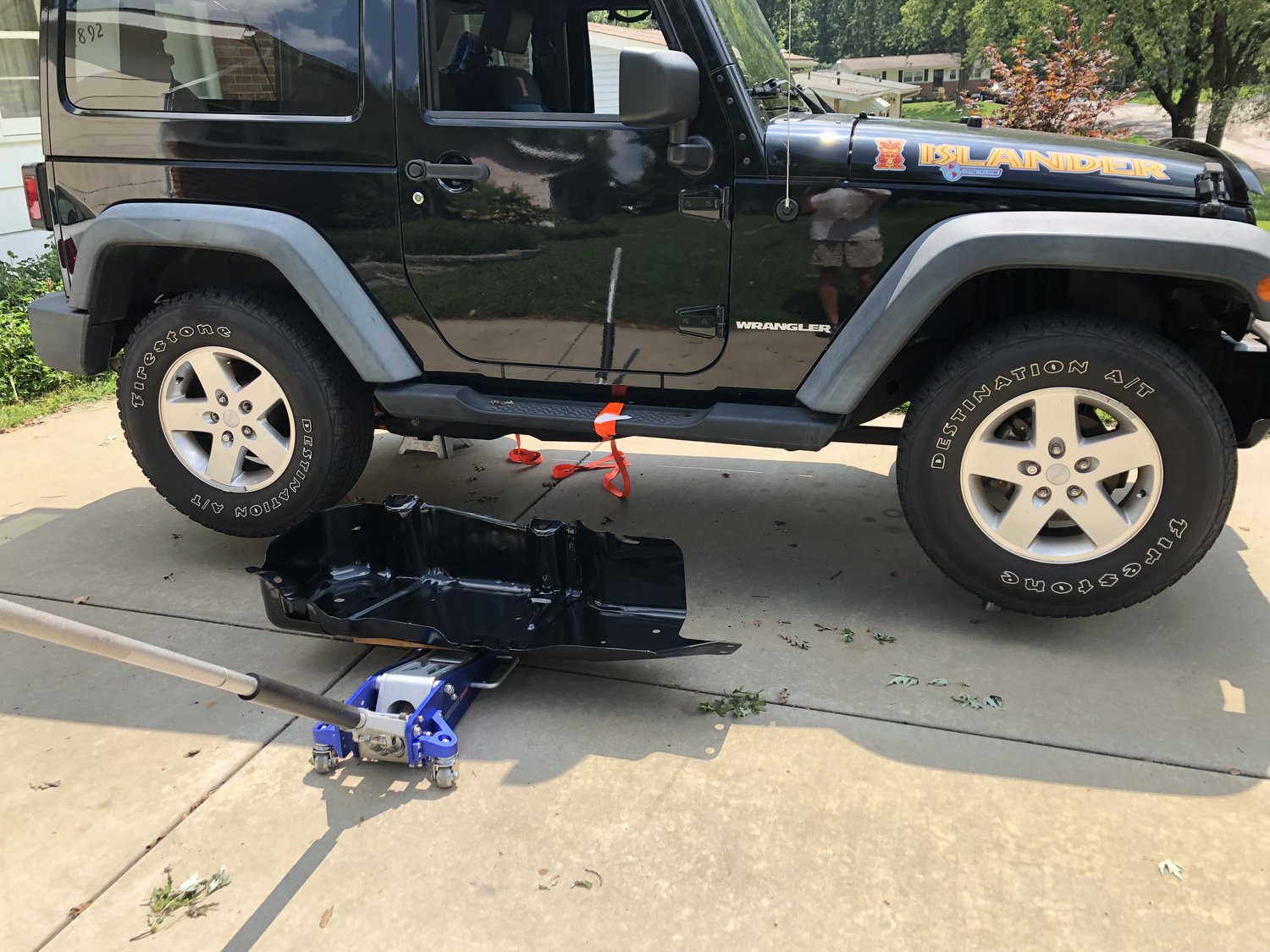 Mopar 52059743AJ Fuel Tank Skid Plate for 07-18 Jeep Wrangler JK 2 Door ...