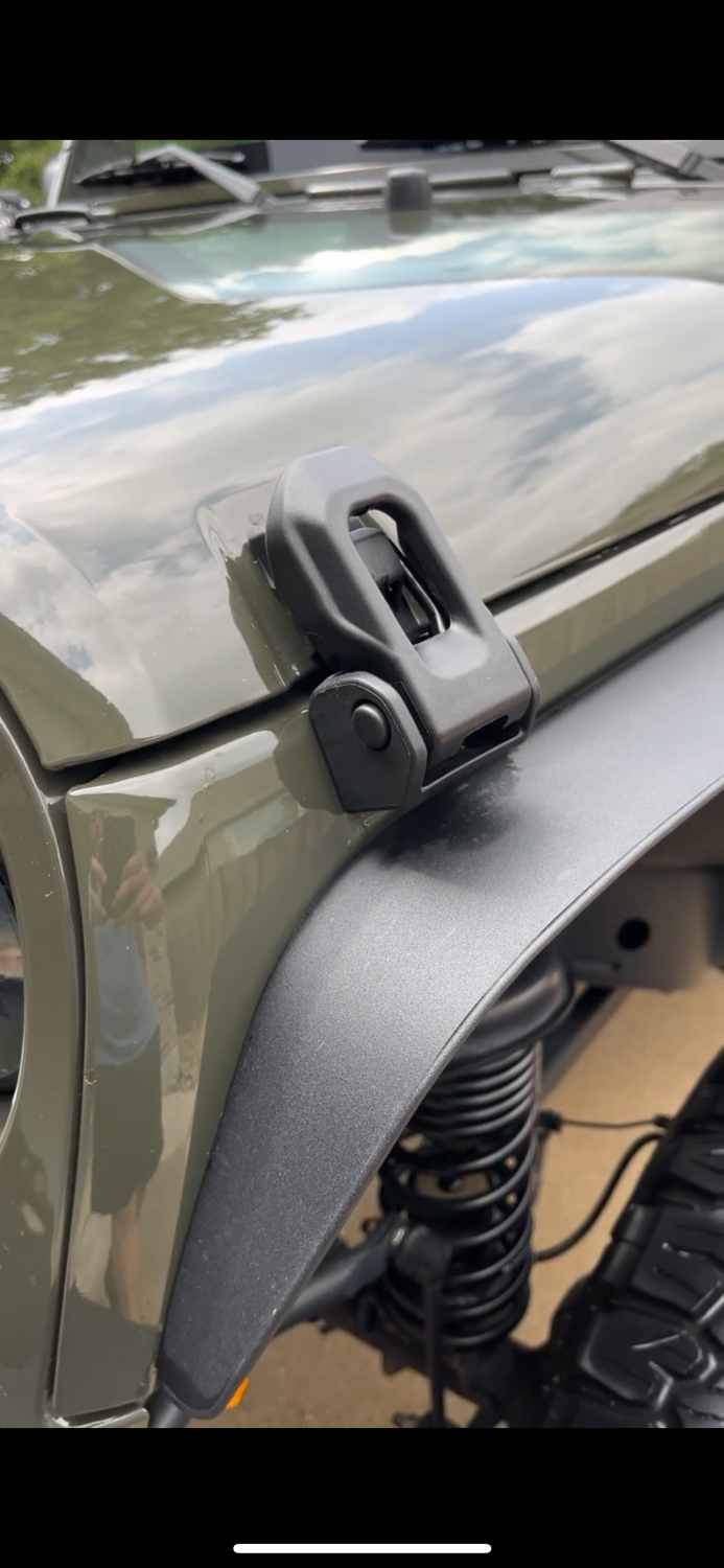 Crown Automotive 68240952K Hood Catch Kit for 18-24 Jeep Wrangler JL ...