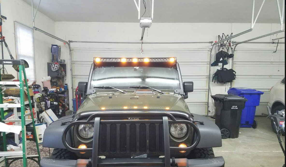 Quadratec J5 LED Light Bar with Amber Clearance Cab Lights for 97-25 ...