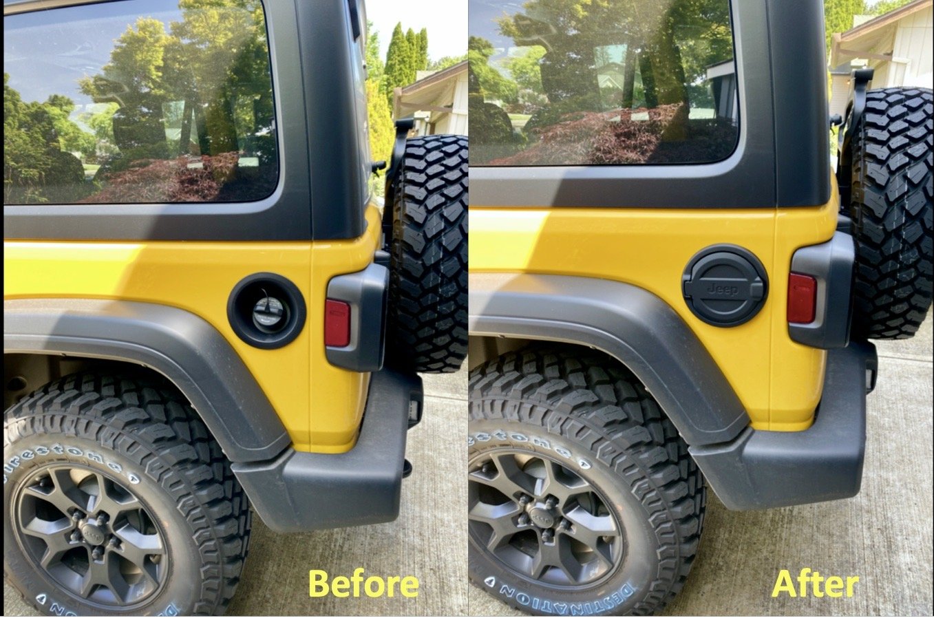 Mopar 82215123 Black Fuel Door for 18-22 Jeep Wrangler JL | Quadratec