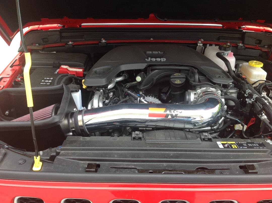 K&N 77-1576KP 77 Series High-Flow Performance Air Intake for 18-20 Jeep ...