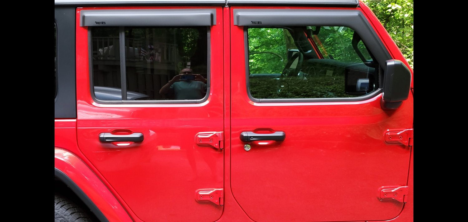 Rugged Ridge 11349.17 Front and Rear Window Visors in Matte Black for ...