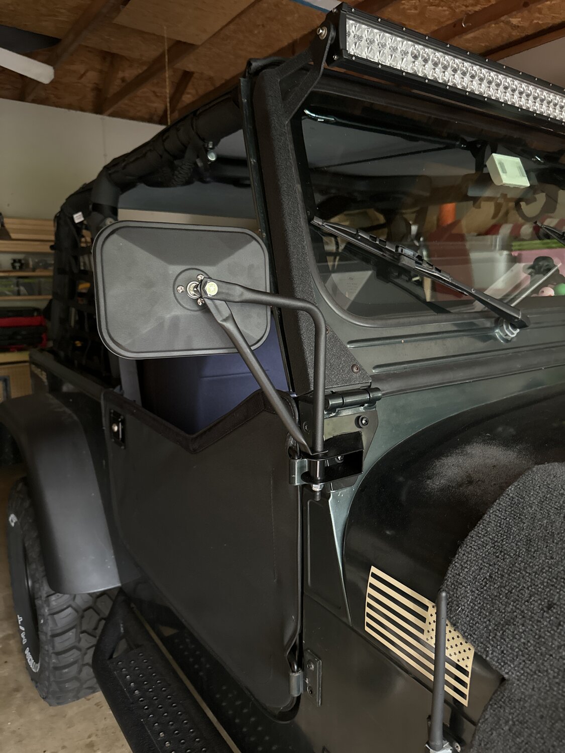 Kentrol Stainless Steel Mirror Relocation Bracket (Pair) for 87-95 Jeep ...