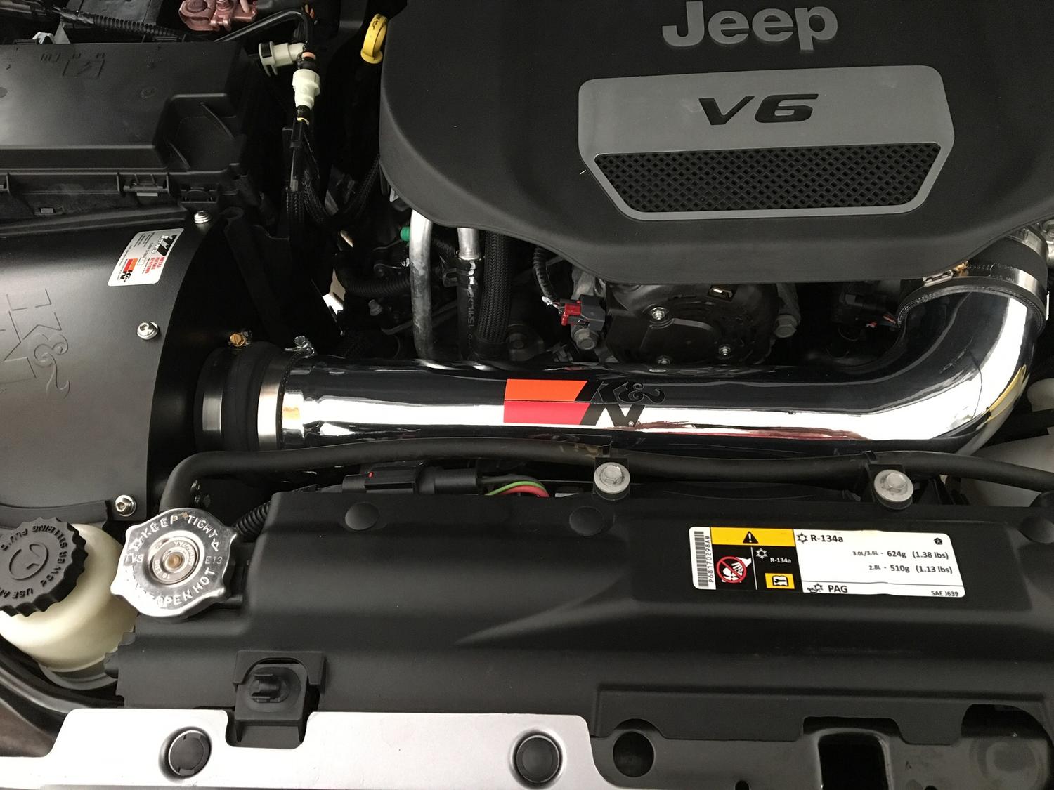 K&N 77-1566KP 77 Series High Flow Air Intake for 12-18 Jeep Wrangler JK ...