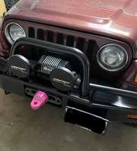 ARB 3450070 Deluxe Winch Bull Bar Bumper in Black for 97-06 Jeep ...