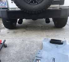 Gibson 17303B Black Ceramic Split Rear Exhaust for 07-18 Jeep Wrangler ...