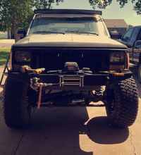 Rough Country 70517 50in Curved LED Light Bar Windshield Mounts for 84 ...