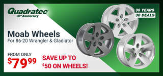 Quadratec Moab Wheel for 07-20 Jeep Wrangler JL, JK & Gladiator JT ...