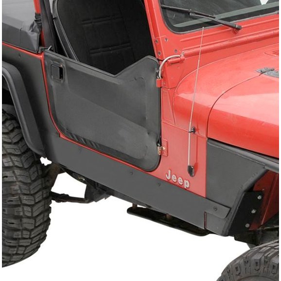 Smittybilt XRC Rock Sliders in Textured Black for 87-95 Jeep Wrangler ...