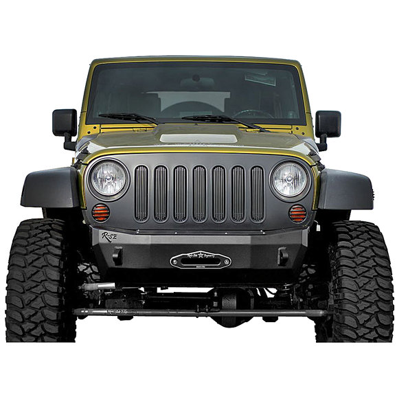 Rock Slide Engineering Rigid Series Shorty Front Bumper with Winch ...