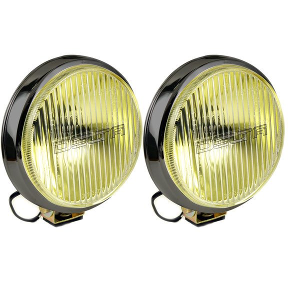 Delta Tech 01-6149-50B 100 Series Black Thinline Round Amber Fog Light ...