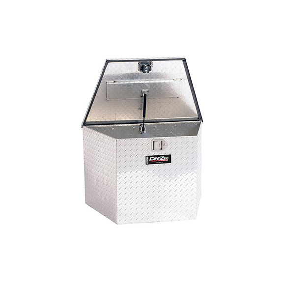 Dee Zee Lockable Brite-Tread Finish Triangle Trailer Box | Quadratec
