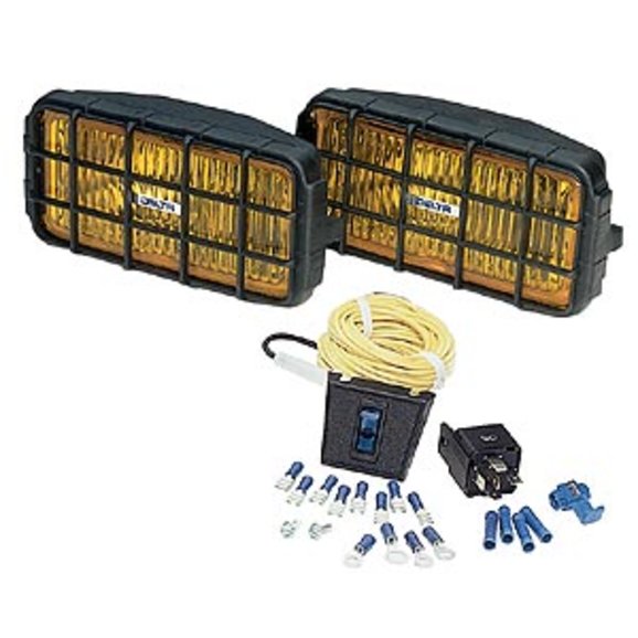 Delta Tech 01-2549-50 250 Rectangular Amber Fog Light with Halogen Bulb ...