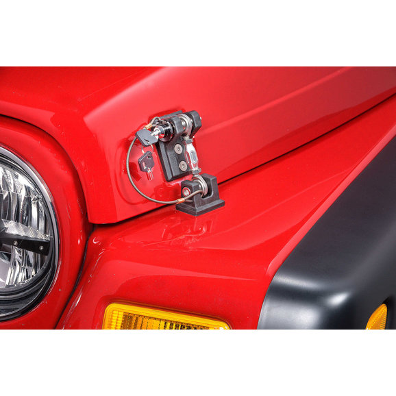 DV8 Offroad Hood Hold Downs with Turnbuckles for 97-06 Jeep Wrangler TJ ...